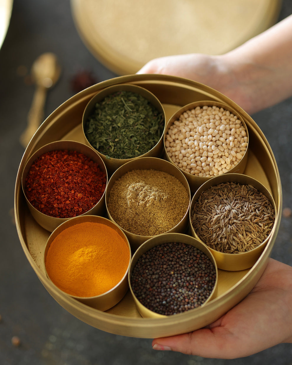Brass Masala Box/Masala Dani – Paatrr